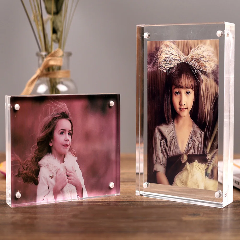 1-Pcs-Transparent-Acrylic-Photo-Frame-Magnetic-Poster-Display-Stand ...