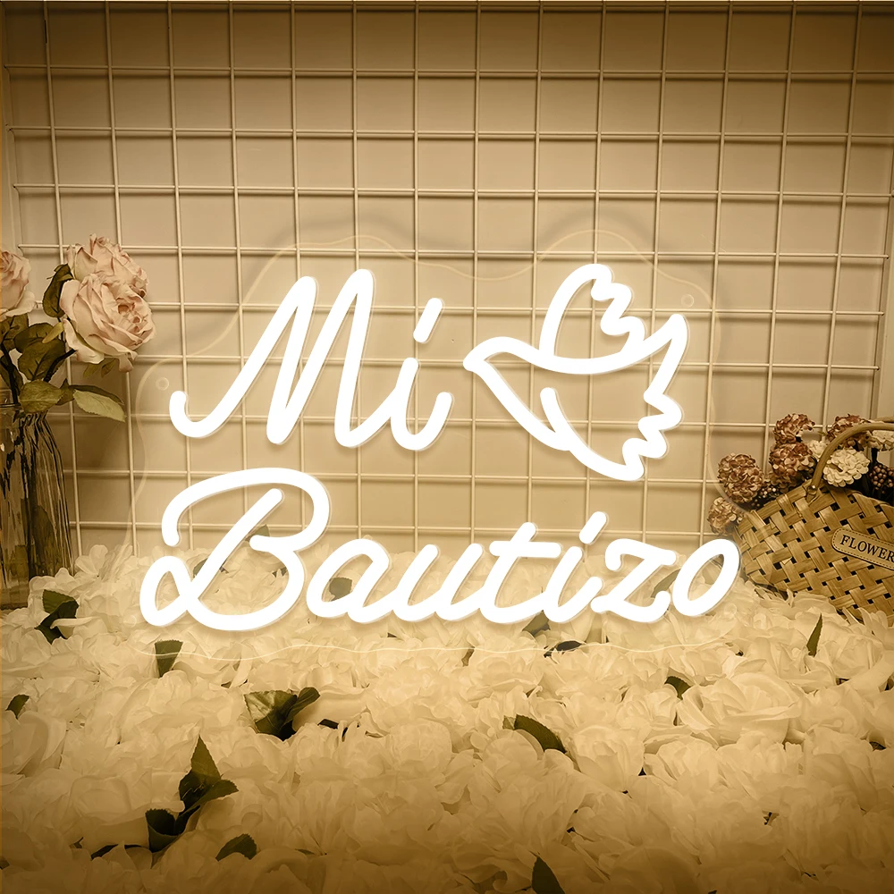 Mi Bautizo Neon Led Sign Wall Home Room Decor My Baptism LED Neon ...