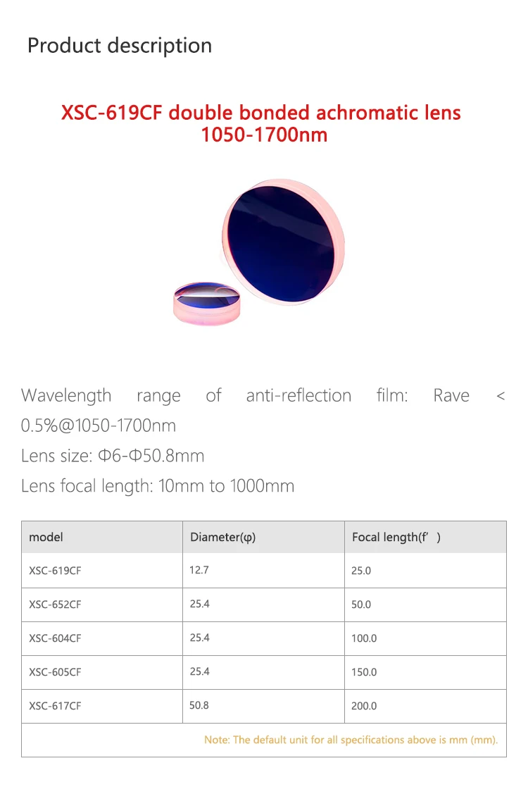 Double Bonded Achromatic Lens - Anti-reflection Film 1050-1700nm Manufacturers - Wholesale Price ...