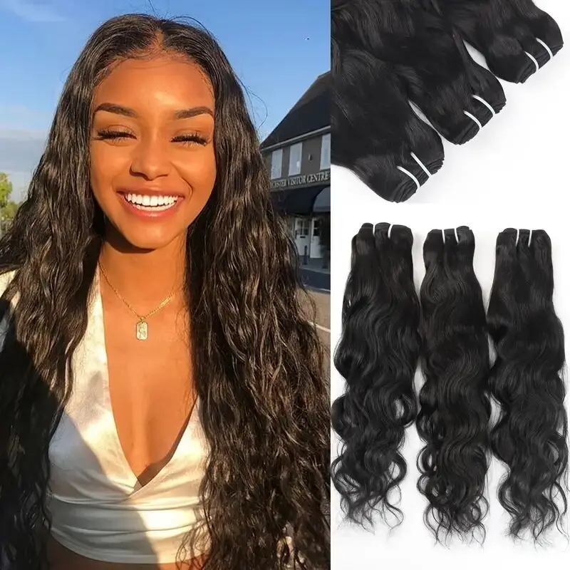 3-Pieces-Peruvian-Natural-Wave-100-Unprocessed-Human-Hair-Extensions ...