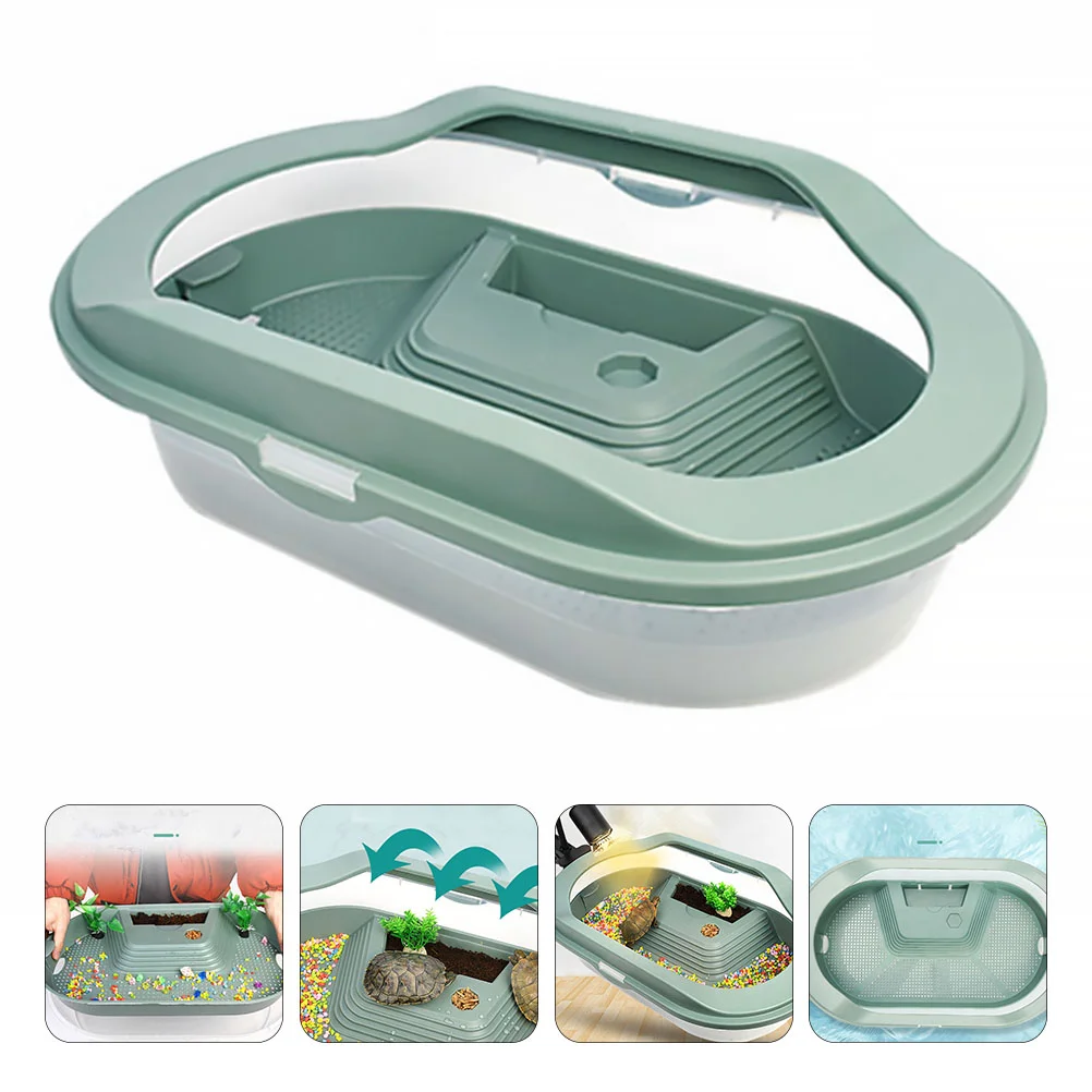 Turtle-Tank-Aquarium-Habitat-Small-Containers-Brazilian-Terrarium ...