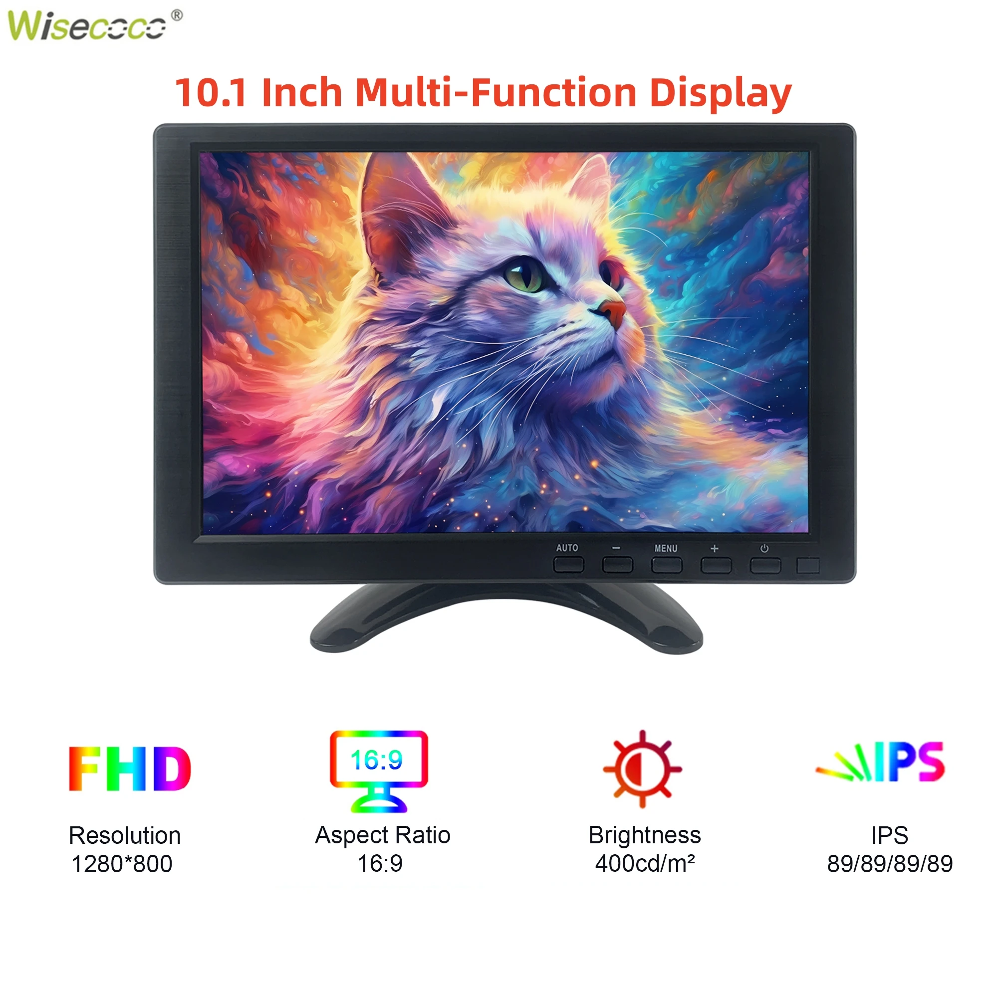 Wisecoco-10-1-Portable-Monitor-for-CCTV-PC-Game-XBOX-LCD-Color-Display ...