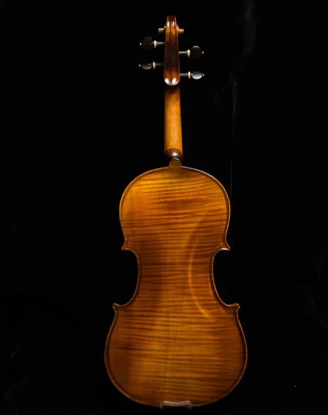 Violon-en-Bois-Massif-Fait-la-Main-en-rable-Flamme-Naturelle-Instrument ...