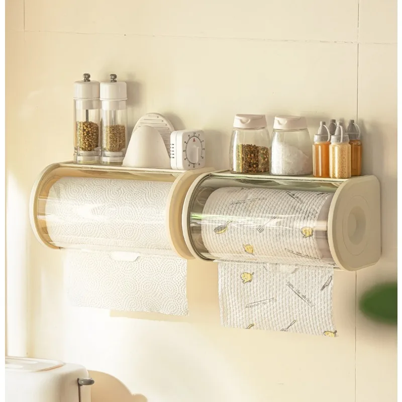 Wall-Mounted-Kitchen-Tissue-Box-Tissue-Dispenser-Wall-Mounted-Dustproof ...