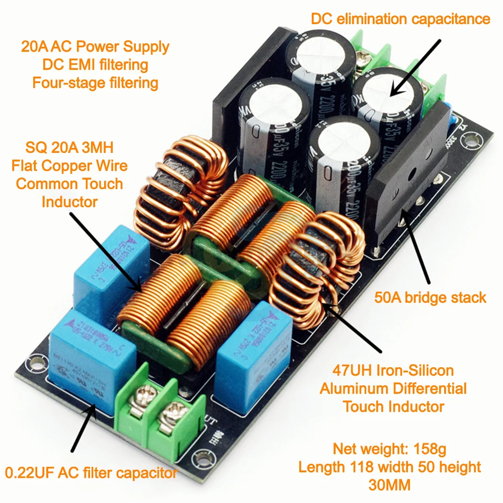 DC-LC-Filter-DC-EMI-Power-Filter-0-to-50V-4A-10A-20A-Filtering-Board ...