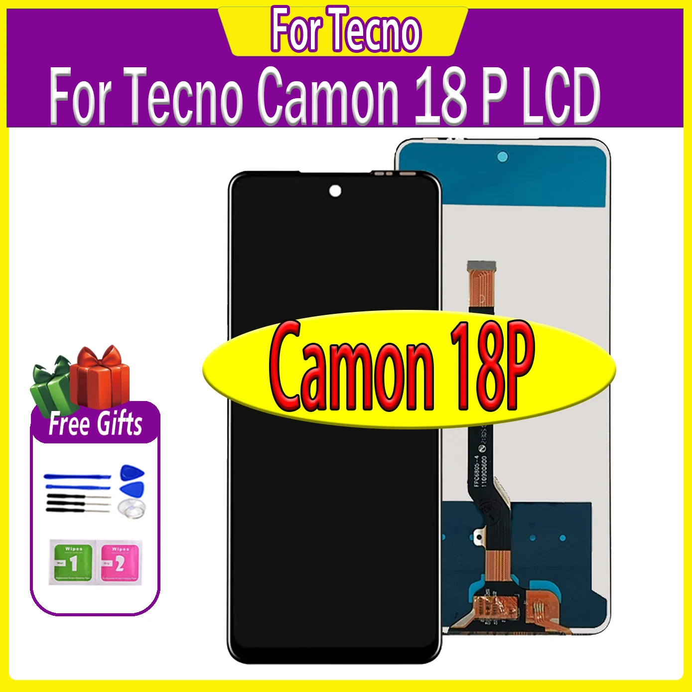 6-8-For-Tecno-Camon-18P-CH7-CH7n-LCD-Display-Touch-Panel-Glass-Screen ...