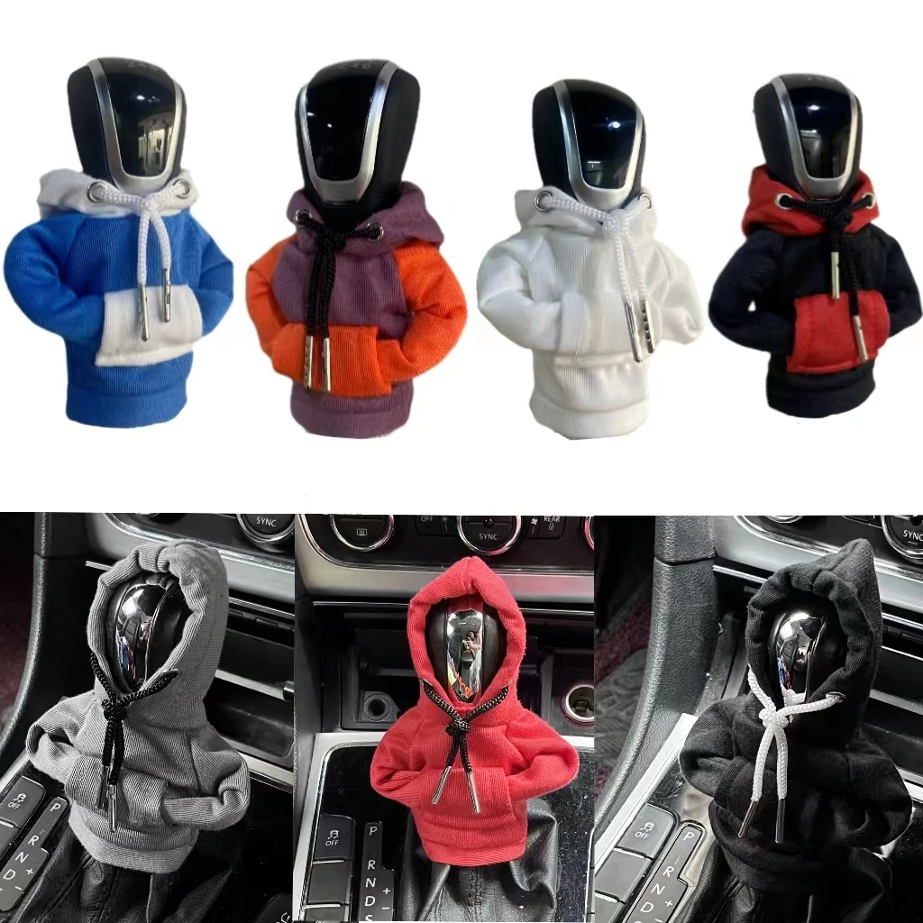 Red-Sweater-Design-Hoodie-Car-Gear-Shift-Cover-Universal-Fit-Shift ...