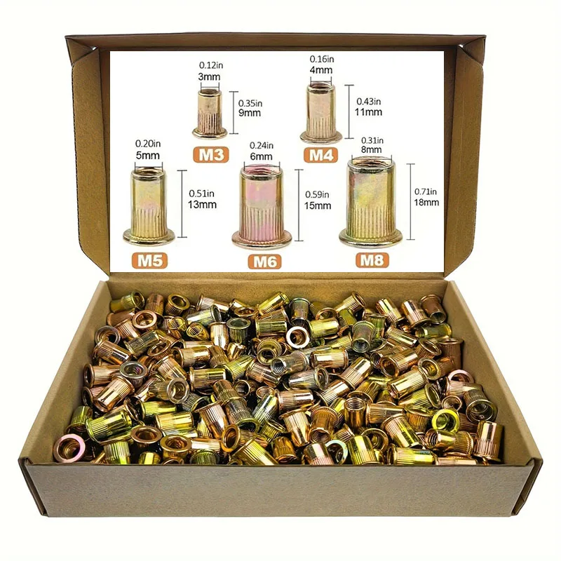 M3-M4-M5-M6-M8-Rivet-Nuts-Galvanized-Surface-Treatment-Carbon-Steel ...