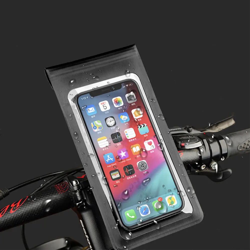Bicycle-Waterproof-Phone-Bag-Stand-360-Rotation-Motorcycle-Bike ...
