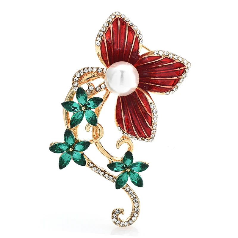 Wuli-baby-Beautiful-Flower-Brooches-For-Women-2-color-Enamel-Rhinestone ...