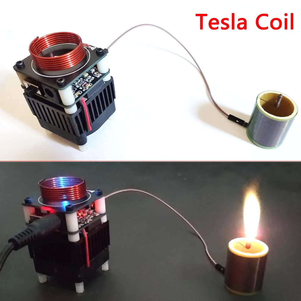 Tesla-Coil-Electronic-Candle-High-Frequency-Plasma-Flame-Teaching ...