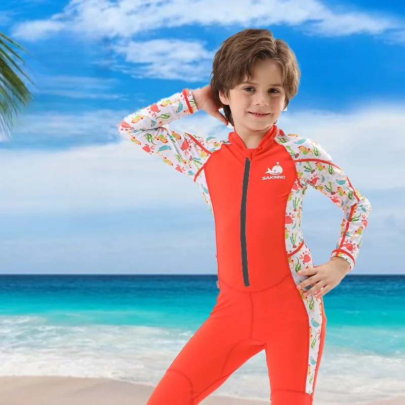 Kids-One-Piece-Swimsuit-Rash-Guard-Full-Body-UV-Protection-UPF50-Long ...