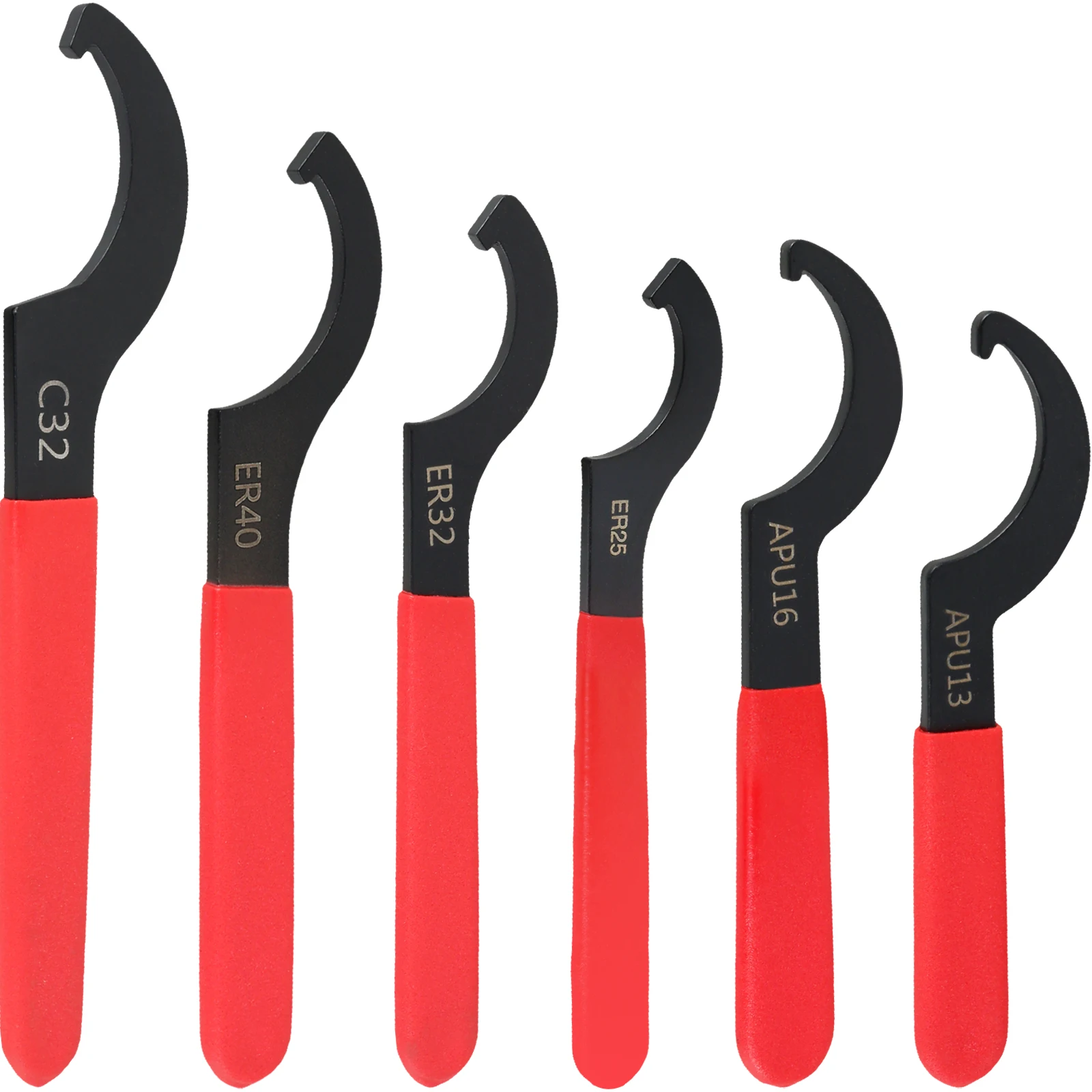 New-6Pcs-Hook-Wrenches-Tools-Set-C-Shape-Spanner-Wrench-Universal-Half ...