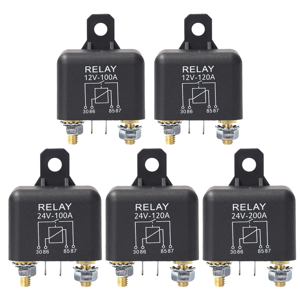 High Current 4 Pin Car Relay 12V 200A Car Truck Motor Automotive Relay ...