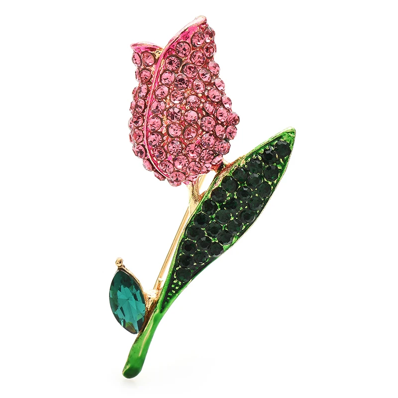 Wuli-baby-3-color-Shining-Tulip-Flower-Brooches-For-Women-Unisex ...