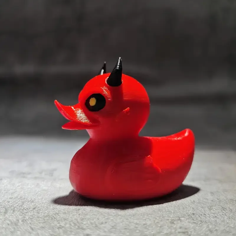 Goth Duck: The Dark Elegance of 3D Printed Devil Duck Statues for ...