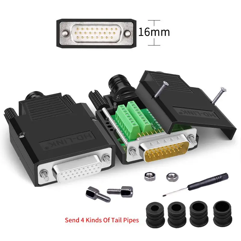 DB26-Solder-free-Connector-26-pin-3-Row-Male-Female-Plug-Industrial ...