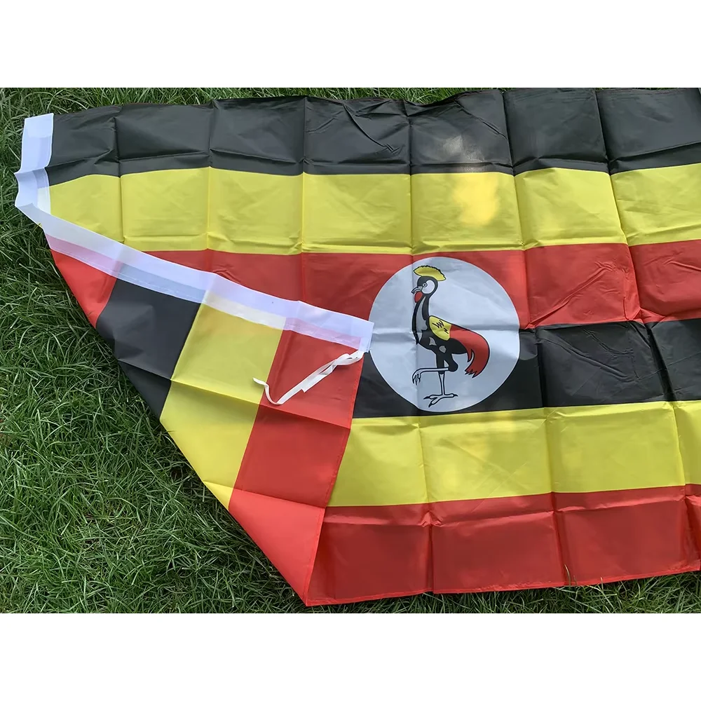 TIKI FLAG 90x150cm Uganda National Flag polyester hanging banner for ...