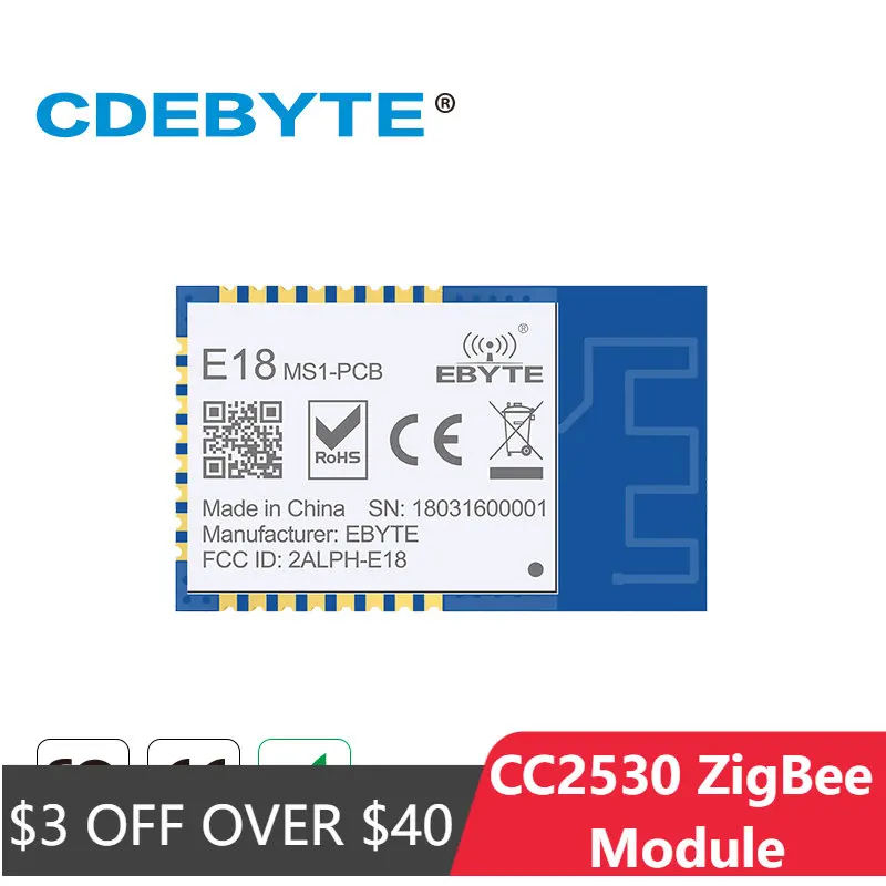 Ebyte E18-ms1-pcb Cc2530 Zigbee Module 8051 Mcu 2.4ghz Io Ad Hoc Mesh ...