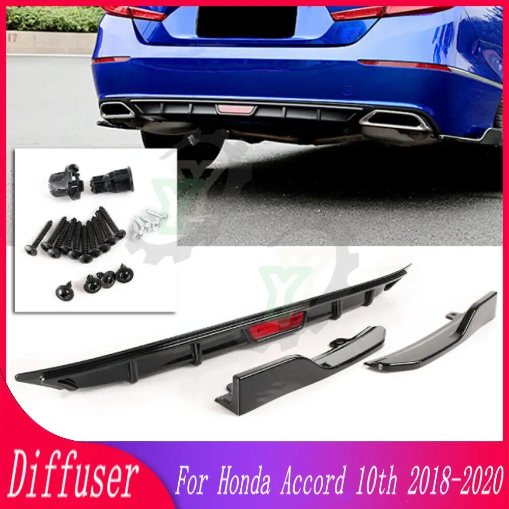 3PCS-Car-Rear-Bumper-Diffuser-Lower-Spoiler-Lip-Body-Kit-Trim-For-Honda ...