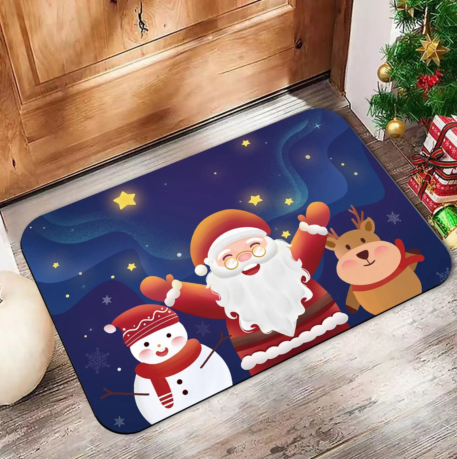 Cute-anime-snowman-elk-Santa-festive-decoration-carpet-bedroom-living ...