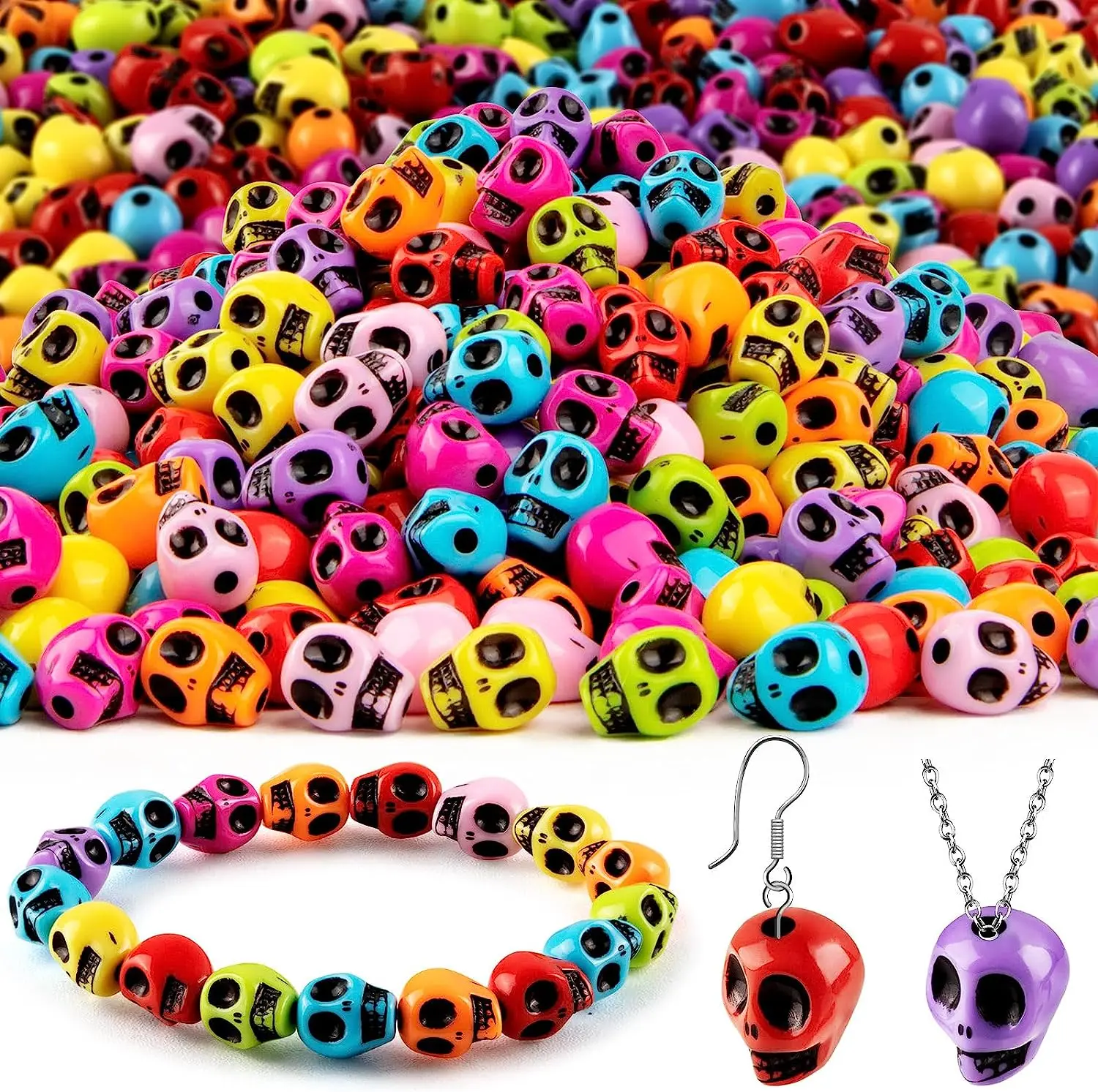 Cuentas acrílicas coloridas para hacer pulseras, collares y pendientes ...
