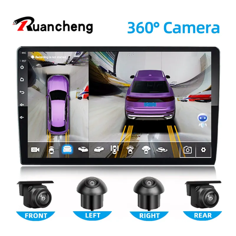 360° Panoramic Camera 720p Hd Rear/front/left/right View Lens 360 ...