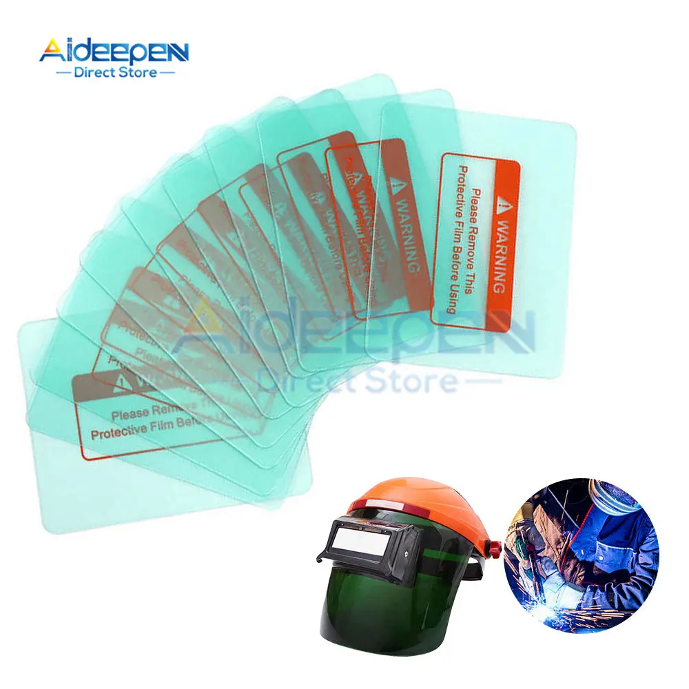 10Pcs-Welding-Helmet-Lens-Cover-Polycarbonate-Transparent-Protective ...