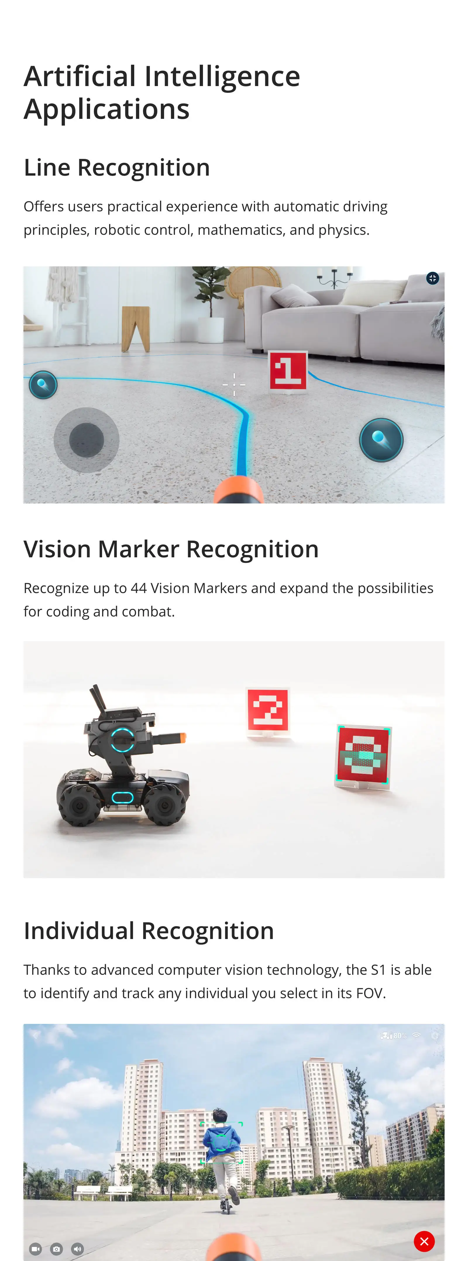 DJI Intelligent Educational Robot RoboMaster S1 With Programming and AI ...