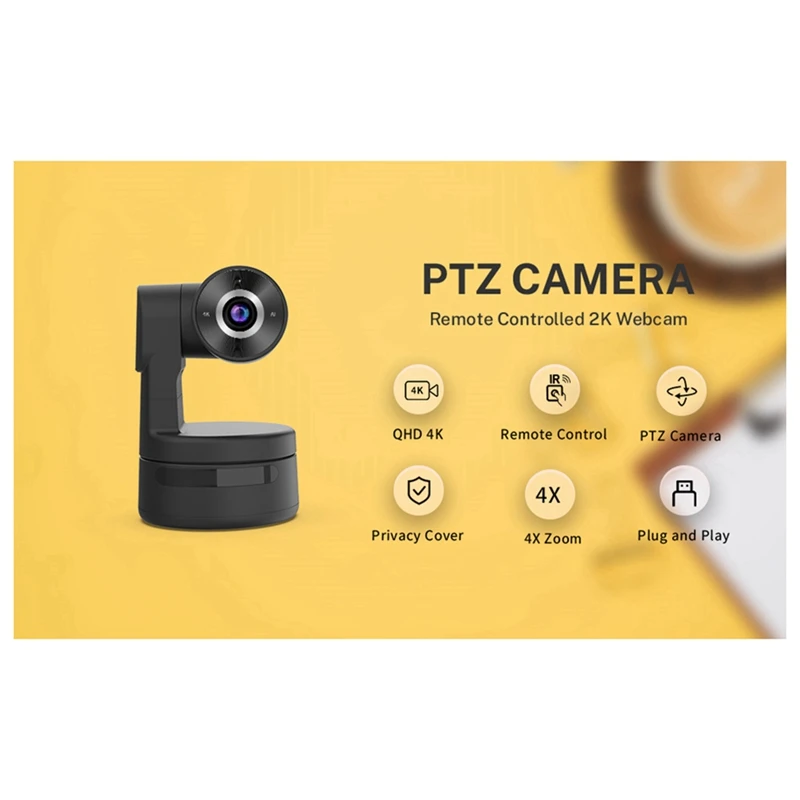 4K Auto Focus Ai-Meghajtású Ptz Webkamera Távirányító Nappali Stream ...