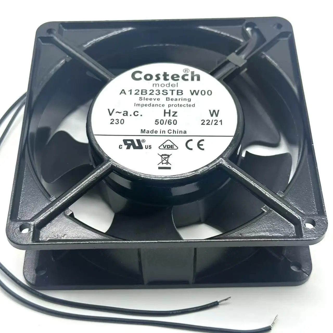 COSTECH A12B23STB AC 230V 22W 120x120x38mm Server Cooling Fan ...