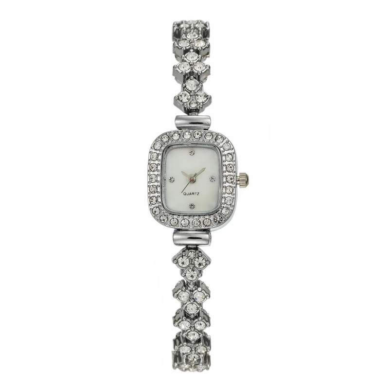 Luxury-Full-Diamond-Square-Small-Dial-Steel-Band-Ladies-Watch-elegant ...