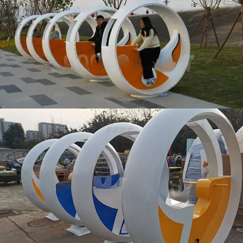 Fiberglass-Bike-Fountain-Bicycle-Non-Powered-Interactive-Zone-Park ...