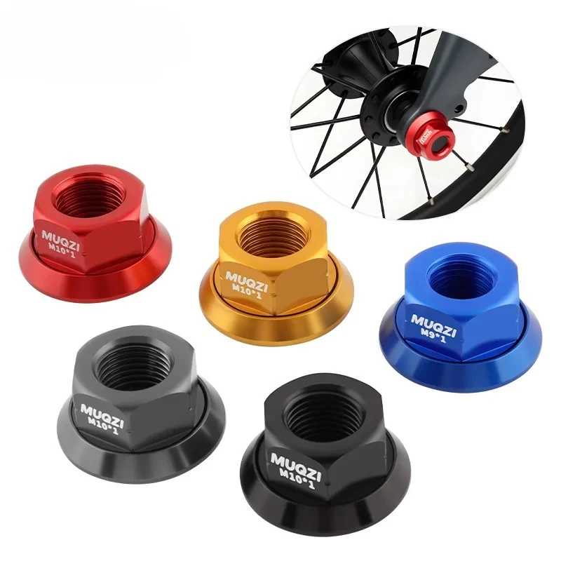 2PCS Bike Wheel Hubs Nut 7075 Aluminum Alloy Bicycles Screw Skewer Bolt ...