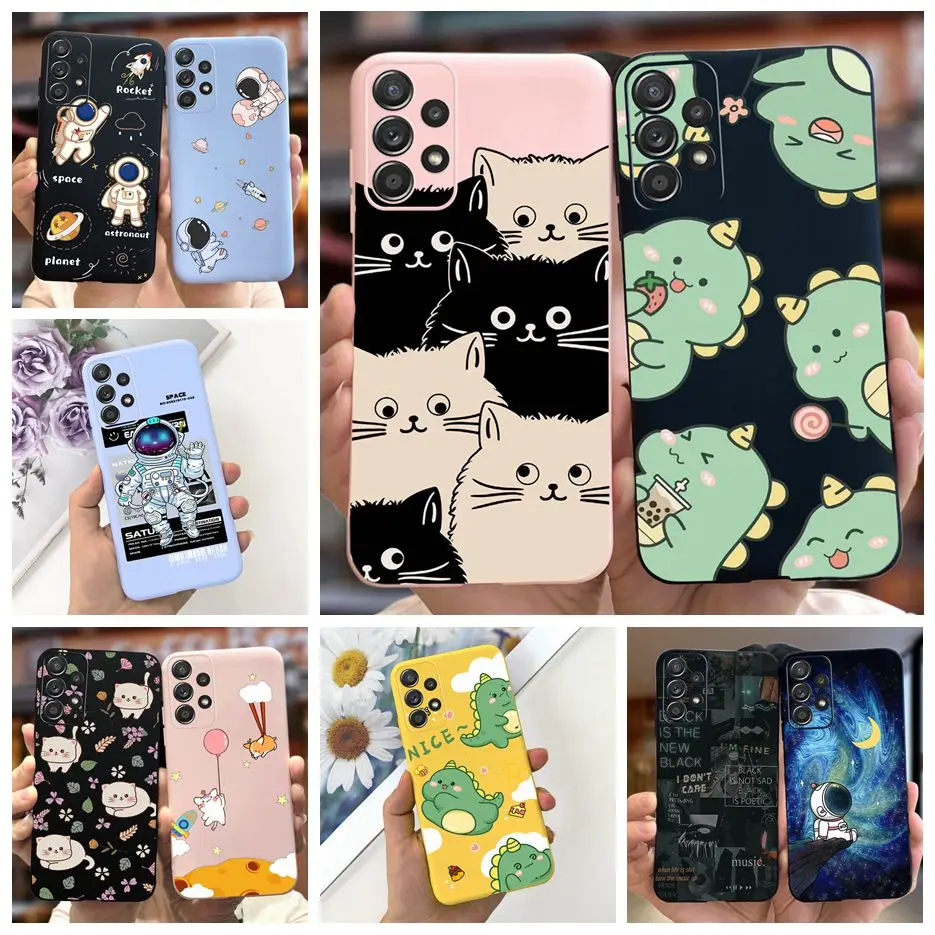 For Samsung Galaxy A32 Case A52 A72 5G Cute Candy Painted Cover Soft ...