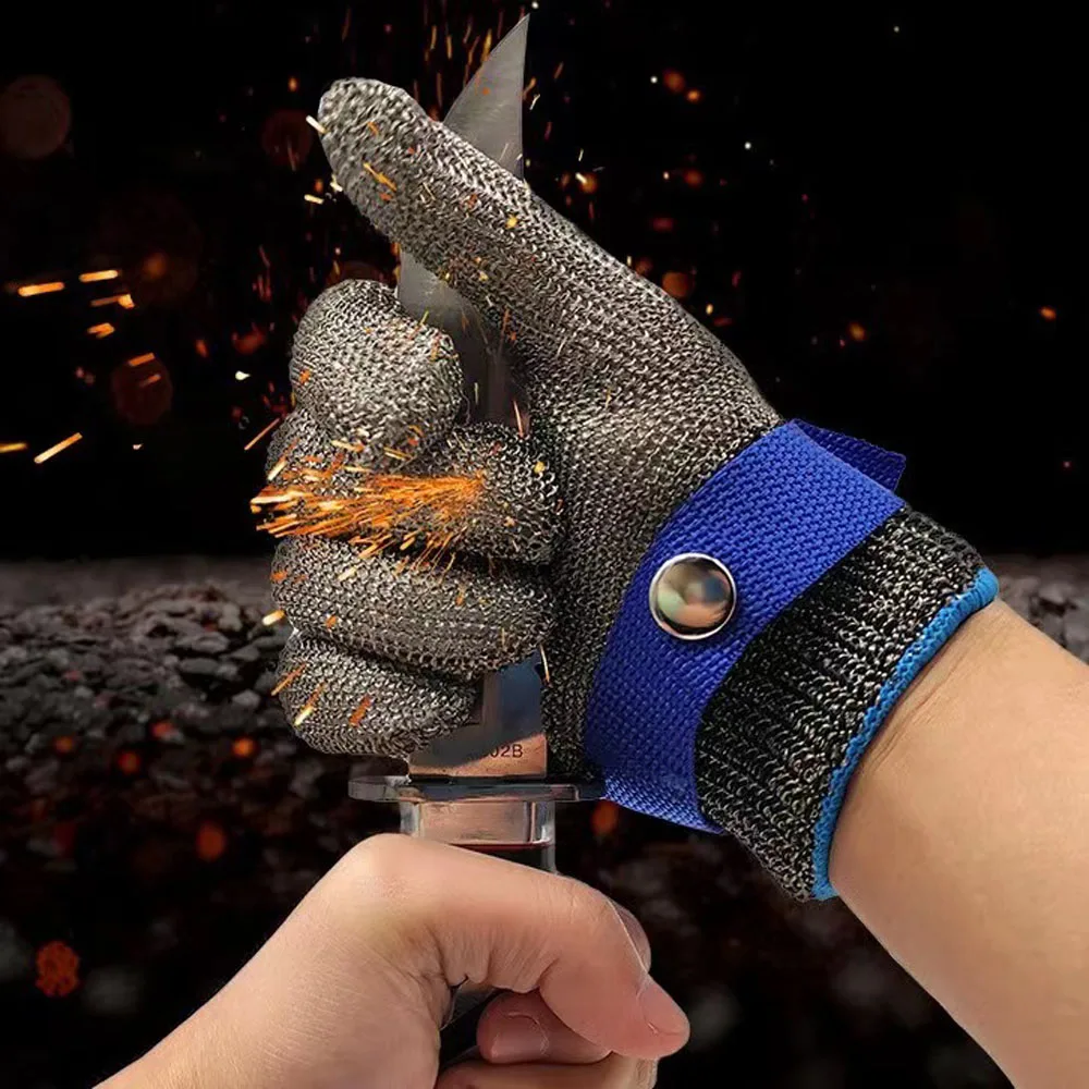 Metal-Glove-Level-Stainless-Steel-Safety-Kitchen-Cuts-Glove-for-Fish ...