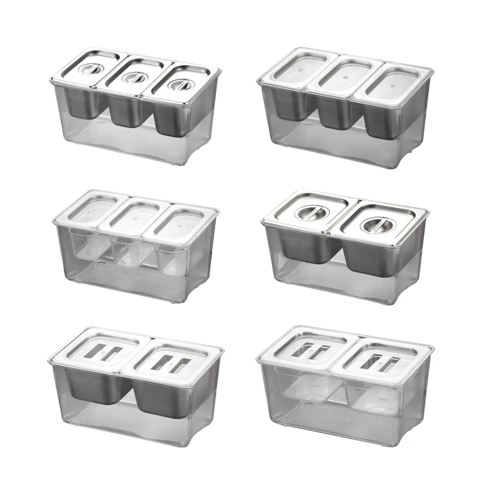 Chilled-Condiment-Server-Tray-Removable-Containers-for-Small ...