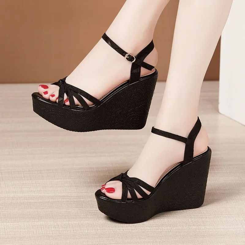 Plus Size 32-43 Platform Wedges Sandals Women Shoes 2026 Summer Fresh ...