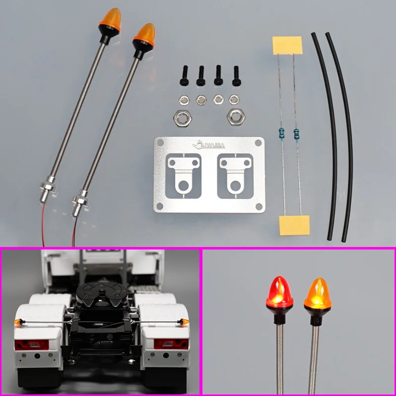 LED Marker Lights The Width Lamp for 1/14 Tamiya RC Truck Trailer Tipper Scania 770S MAN Benz ...