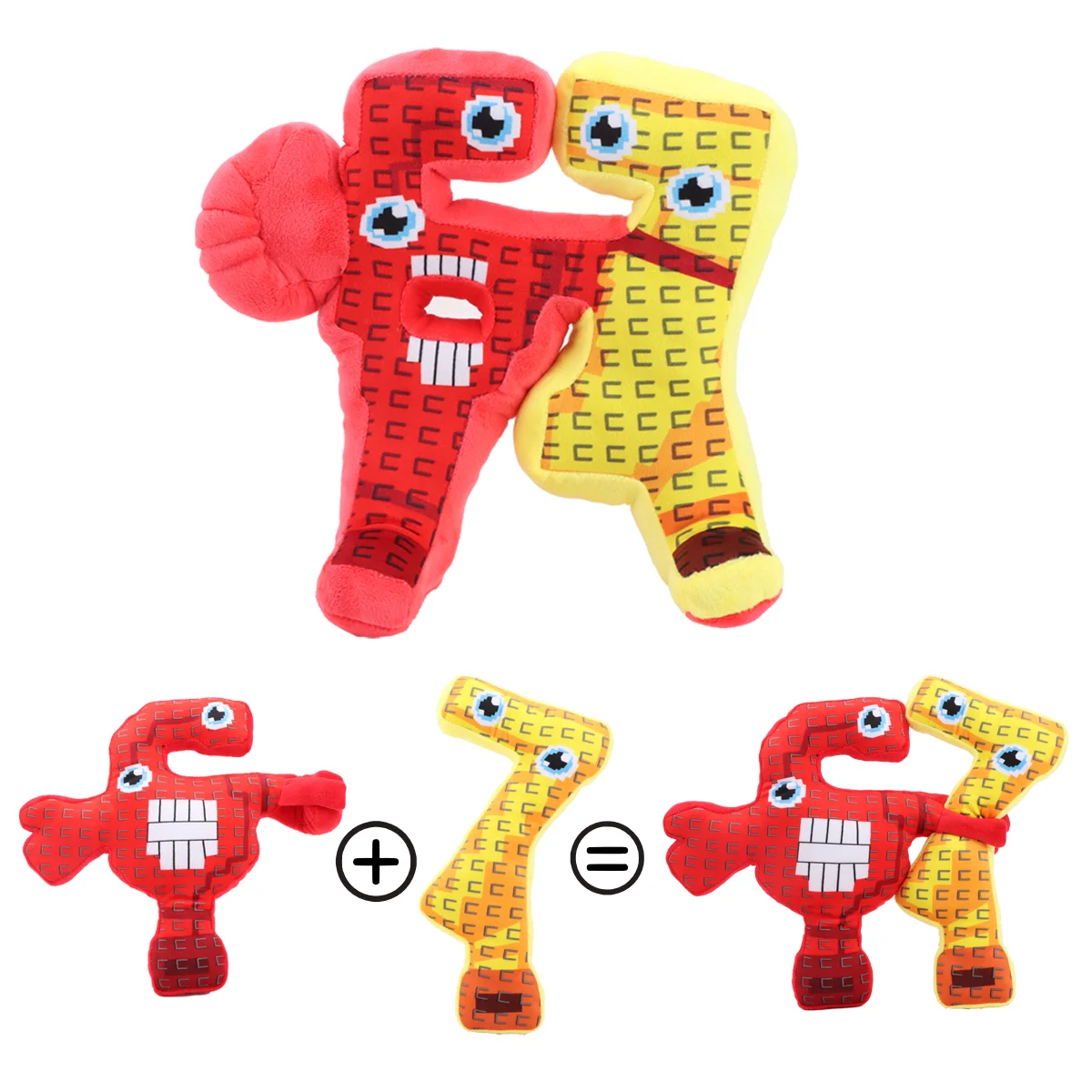 Cute No. 67 Plush Toy Steal a Brainrot Plush Anime Game Red Yellow 67 ...