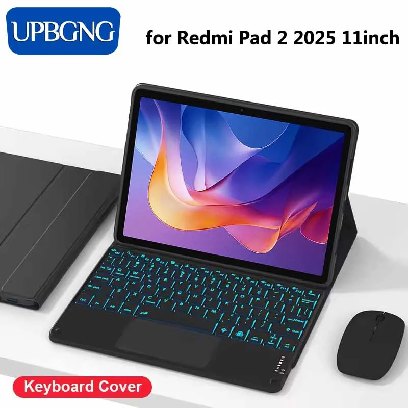 Touch Backlight Keyboard Case for Redmi Pad 2 SE 11 Inch Wireless ...