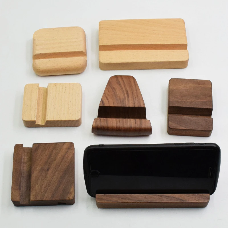 Portable Solid Wood Cell Phone Racks Desk Stand Holder for Mobile Phone ...