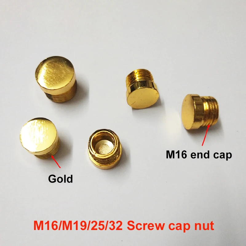 M16 M19 M25 M32 Pipe Screw Cap Nut Inner Threaded Tube End Cap Male ...
