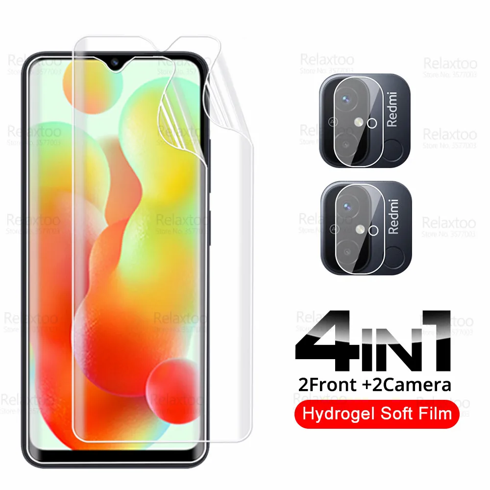 For-Redmi-12C-Hydrogel-Film-6in1-Camera-Glass-Screen-Protector-For ...