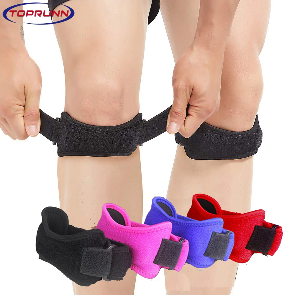 TopRunn-1Pair-Adjustable-Knee-Patellar-Tendon-Support-Strap-Band-Knee ...