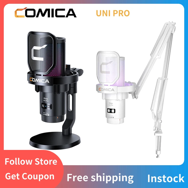 COMICA-UNI-PRO-Wireless-USB-Gaming-Microphone-Condenser-Mic-with-RGB ...