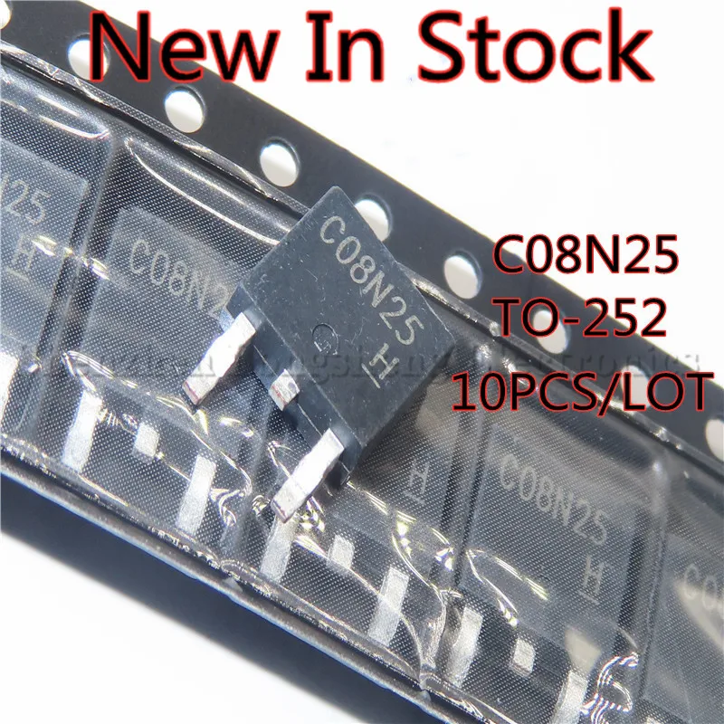 10PCS/LOT C08N25 TO-252 8N25 8A 250V power MOS transistor common New In ...