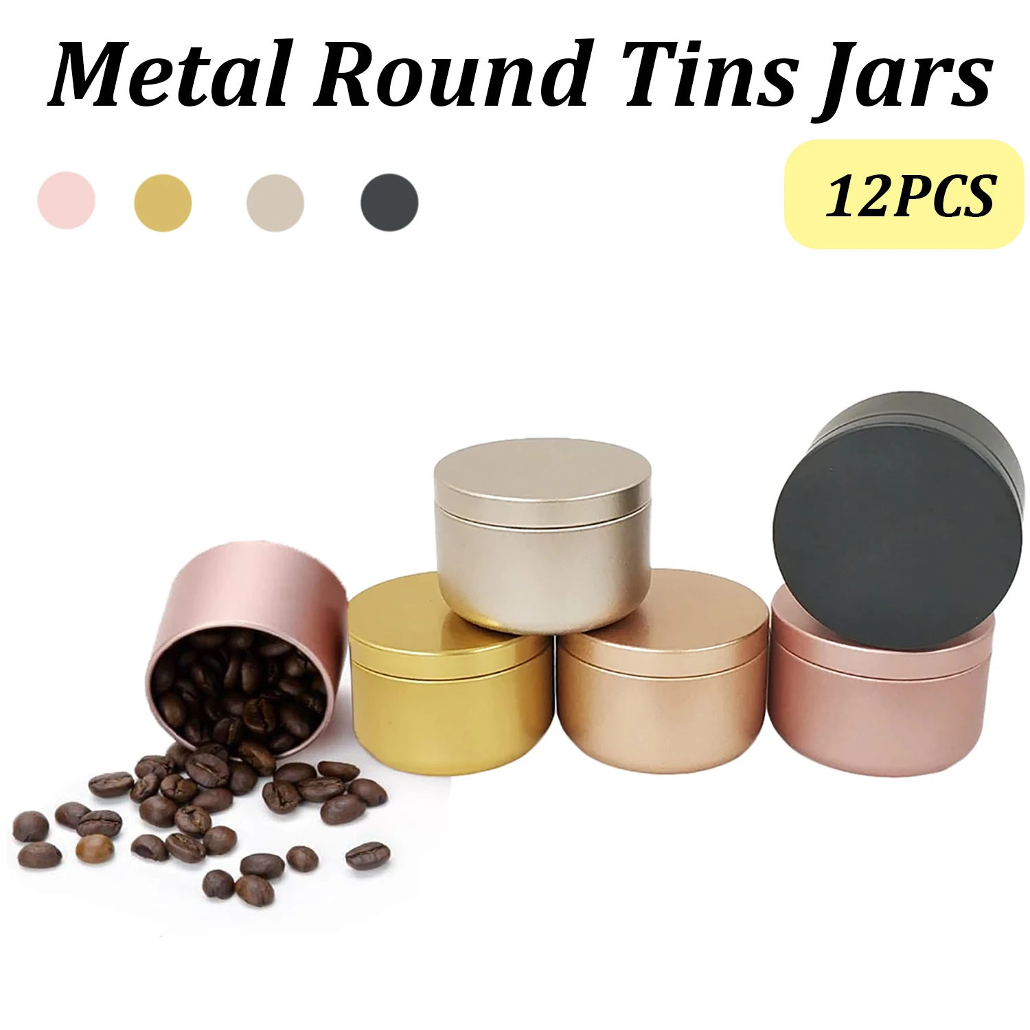 12PCS-Metal-Round-Jars-Aluminum-Tins-Mini-Round-Empty-Candle-Containers ...