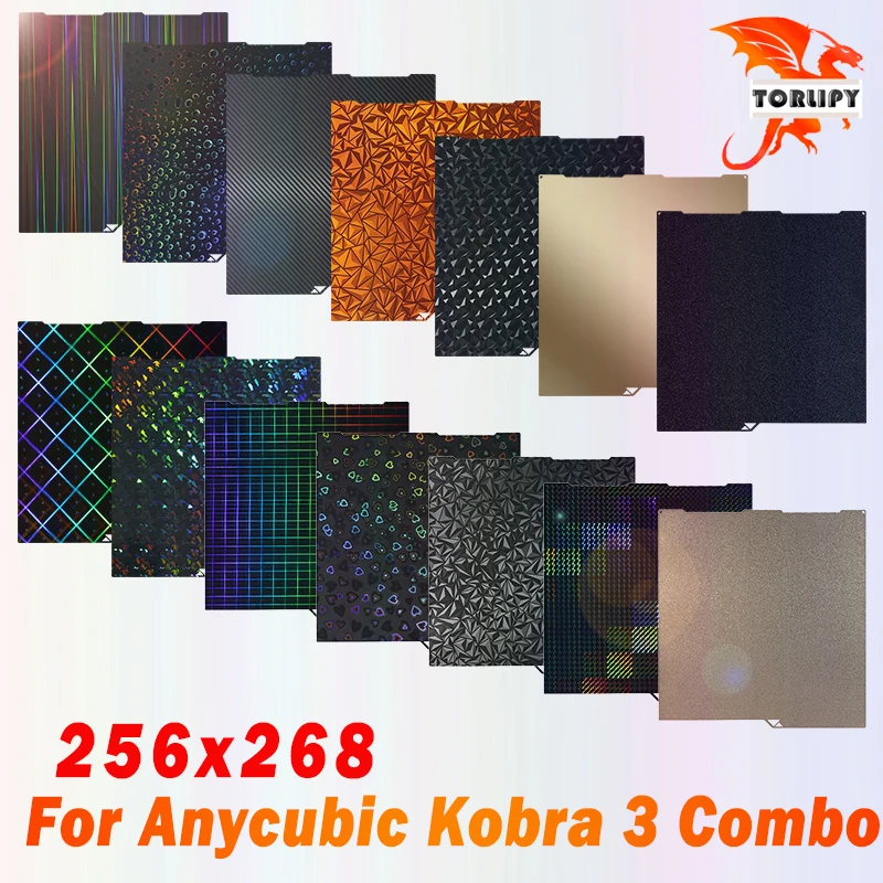 256x268-For-Anycubic-Kobra-3-Combo-Build-Plate-Spring-Steel-Sheet-PEO ...