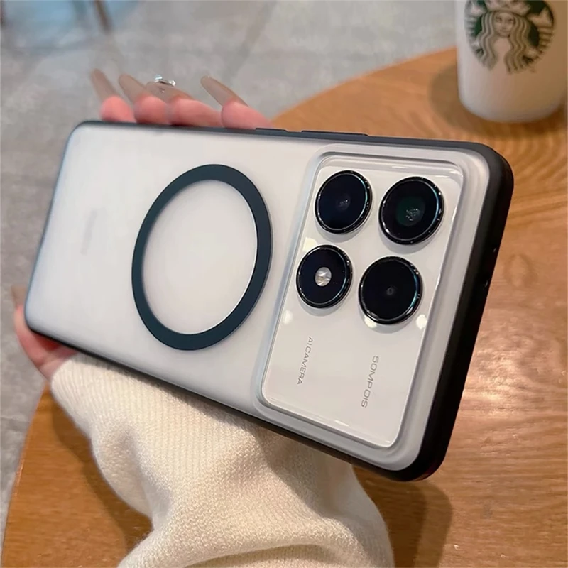 Funda-magn-tica-para-Poco-X6-Pro-carcasa-transparente-MagSafe-para ...